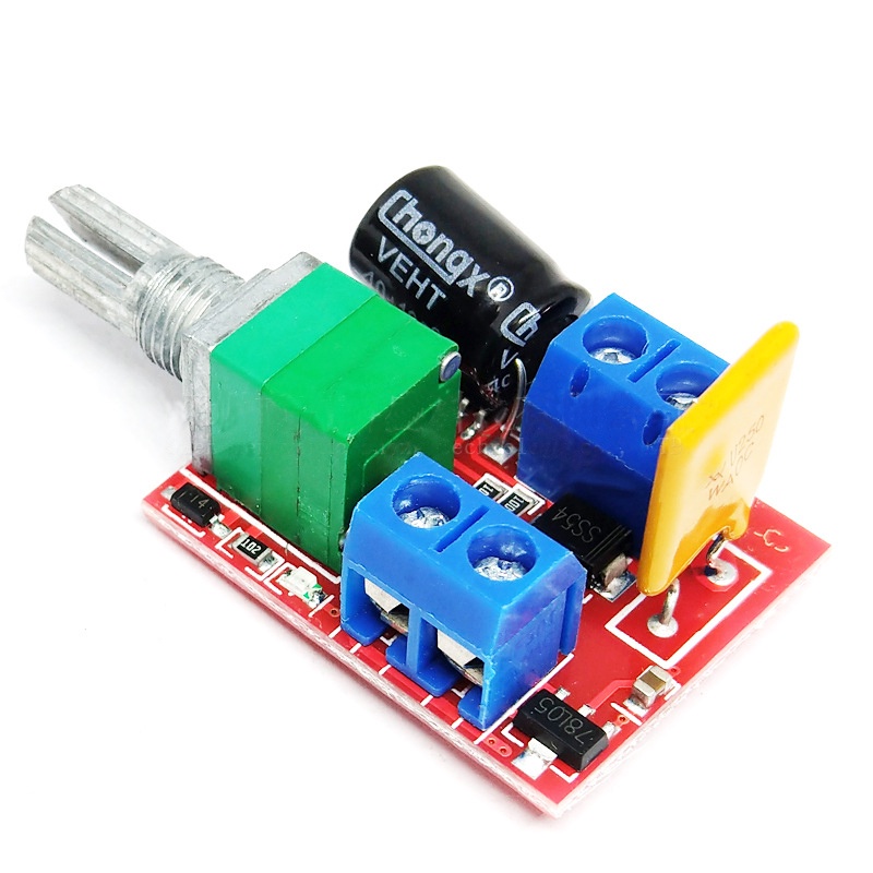 Mini 5A PWM Max 90W DC Motor Speed Controller Module 3V-35V Speed Control Switch LED Dimmer ...