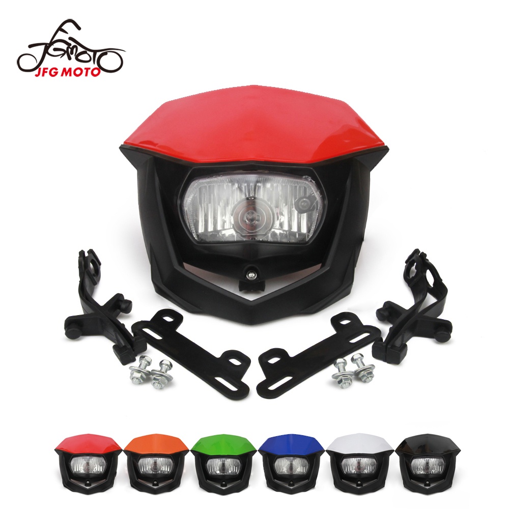 JFG MOTO Motorcycle Universal 12V Headlight For XR200 CRF230F CRF300L ...