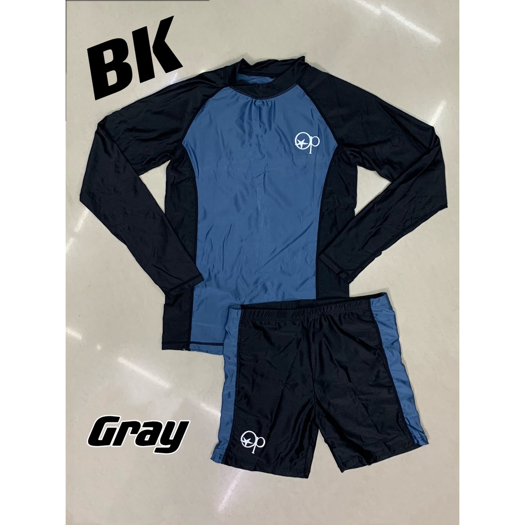 Women's OP long sleeves rush guard stretchable swimsuit | Shopee ...