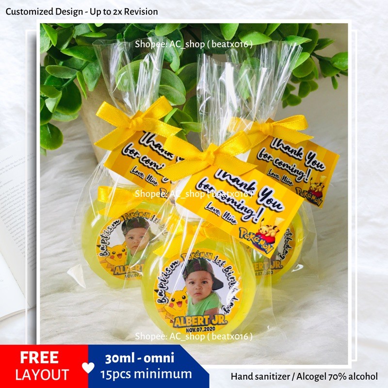 COD Picachu Pokemon Theme Hand Sanitizer/Alcogel Souvenir affordable ...