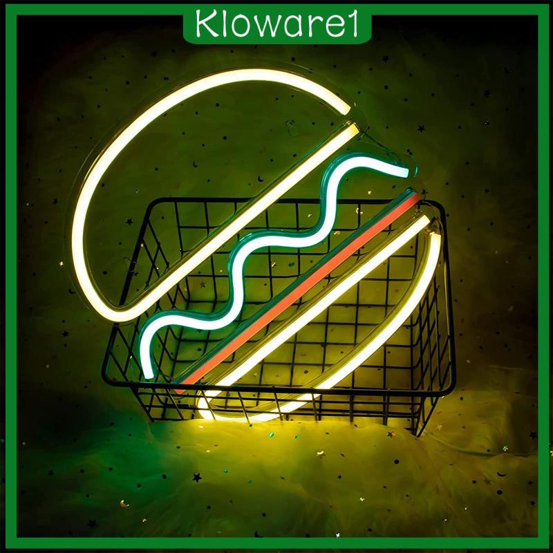 Hamburger Neon Sign LED Neon Light Wall Decor for Kids Room Restaurant ...