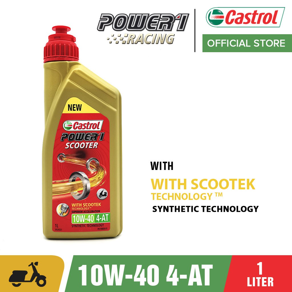 Castrol POWER1 Scooter 4T 10W-40 Engine Oil 1L | Shopee Philippines