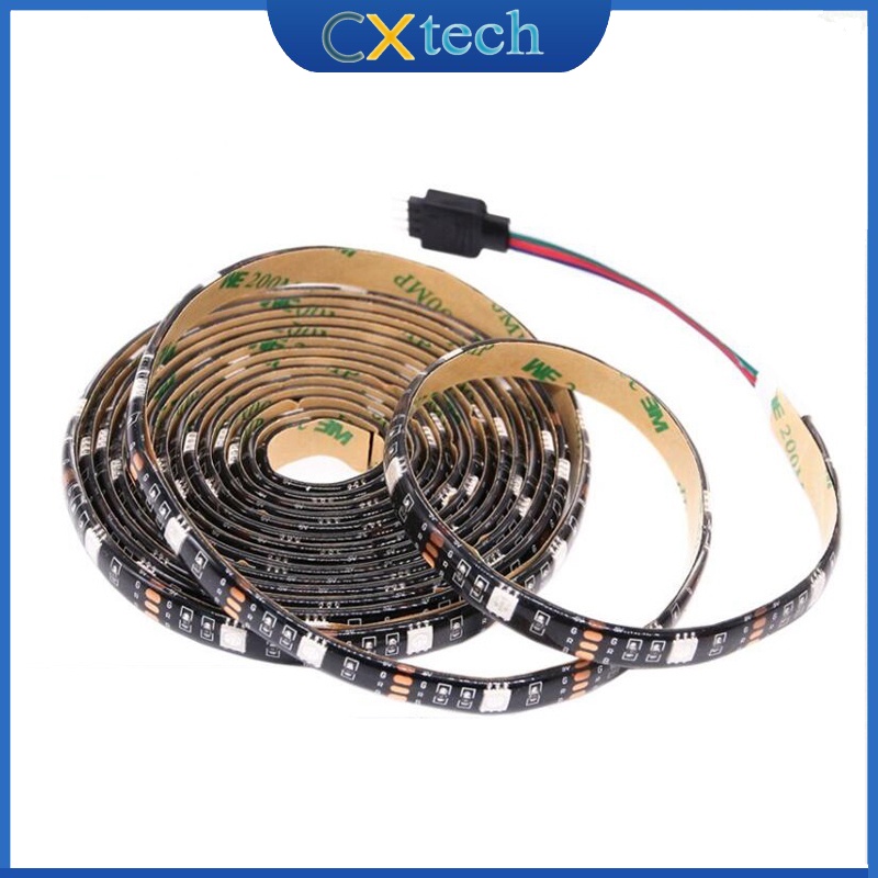 5V Led Strip Light SMD RGB 5050 Black PCB Board for Ambilight TV PC Backlight 30Leds/M RGB Stirp ...