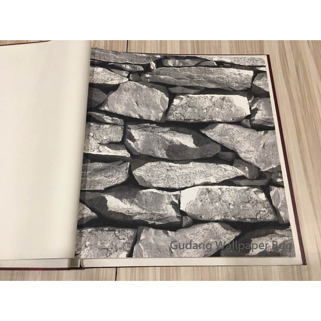 3d Brown Natural Stone Pattern Vinyl Wall Wallpaper | Shopee Philippines