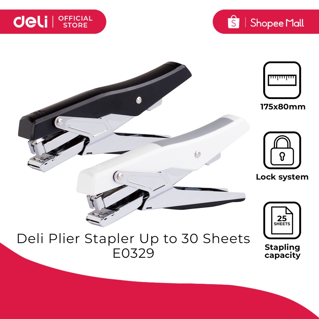Deli E0329 Plier Stapler Up to 30 Sheets [79E0329] | Shopee Philippines