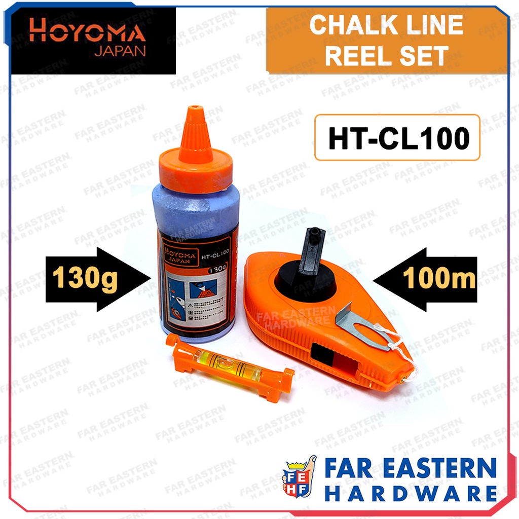 HOYOMA Chalk Line Reel Set w/ Power Winder 100m HT-CL100 HYHT | Shopee ...