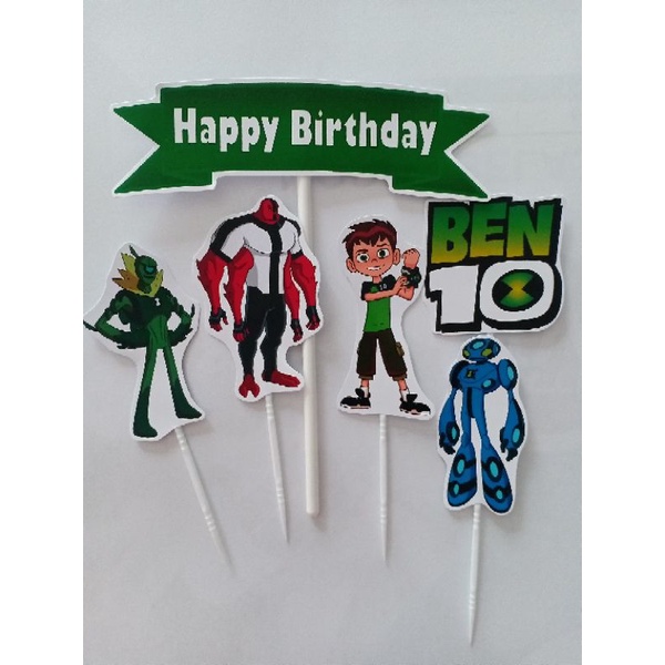 Ben TEN CAKE TOPPER CAKE - HAPPY BIRTHDAY TOPPER - BENTEN BIRTHDAY ...