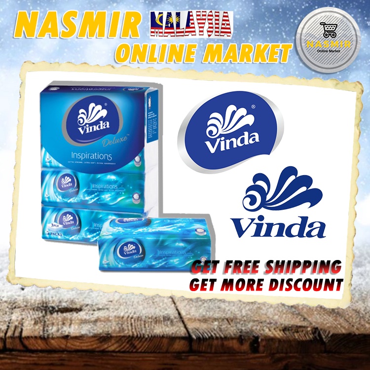 Vinda Deluxe Soft Pack Facial Tissue Large 3ply - 120's x 4 | Shopee Philippines