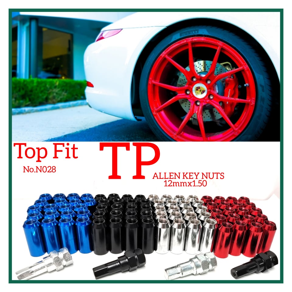 Top Fit Steel Lug Nuts 12mm x 1.50 Allen Key Nuts | Shopee Philippines