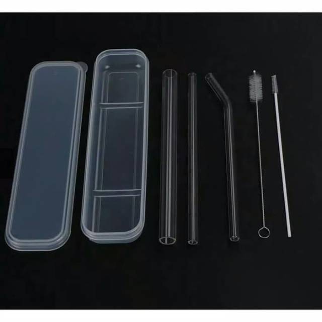 Boba Bubble Glass Straw Full Set Package/Reusable Pyrex Glass Straw ...