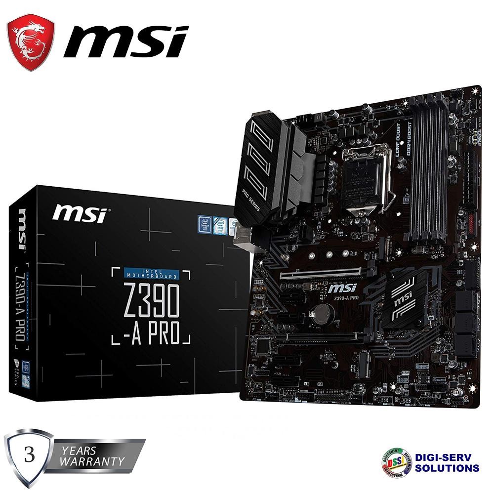 MSI Z390-A PRO ATX Gaming Motherboard, Intel Z390 Chipset, LGA1151, PCI ...