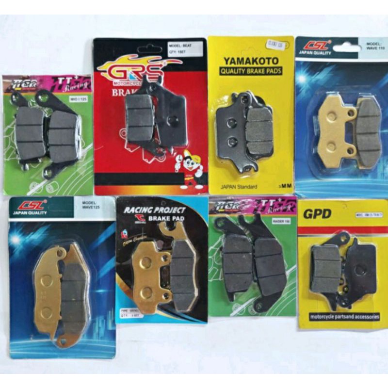 BRAKE PADS FOR:RAIDER 150 FRONT RAIDER 150 REAR MIO i 125 MIO SPORTY ...