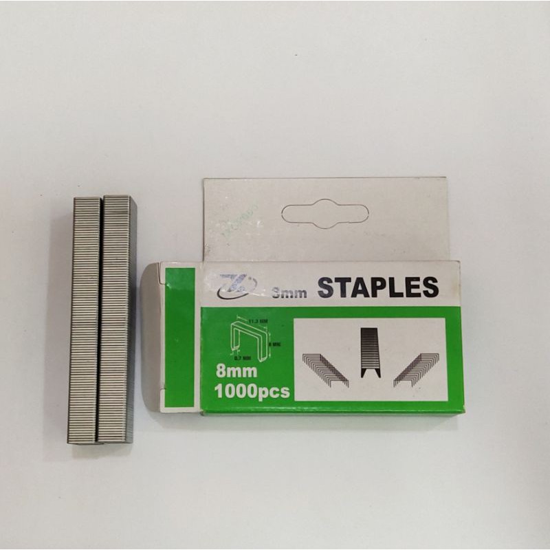 Staple wire gun tacker 8mm ( 1000pcs.) | Shopee Philippines