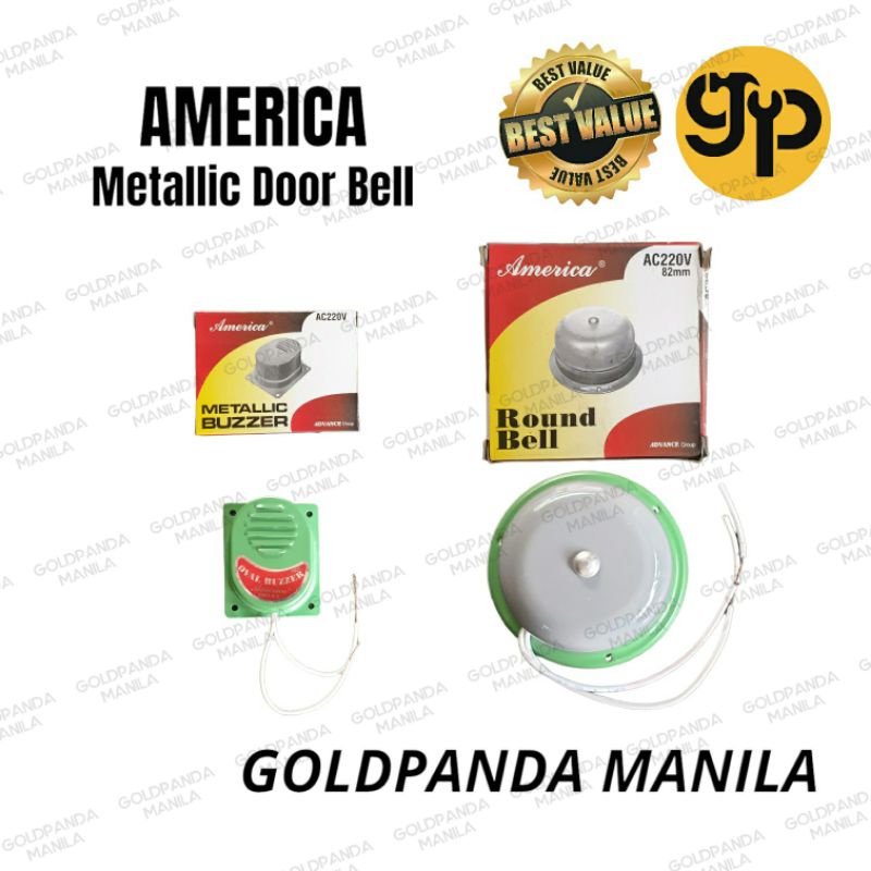 America Metallic Door Bell, Round Bell, Buzzer | Shopee Philippines