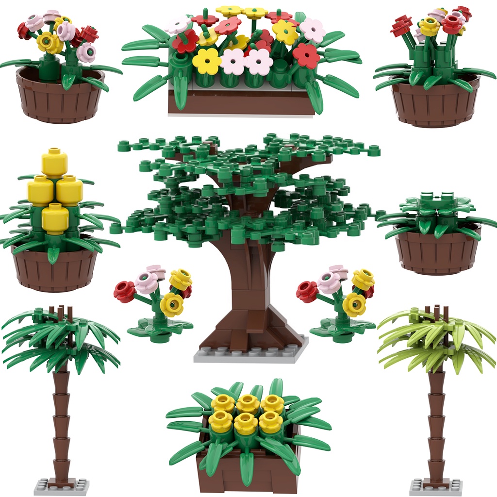 Plant&Pot DIY Parts of Small Particle Compatible Building Blocks ...