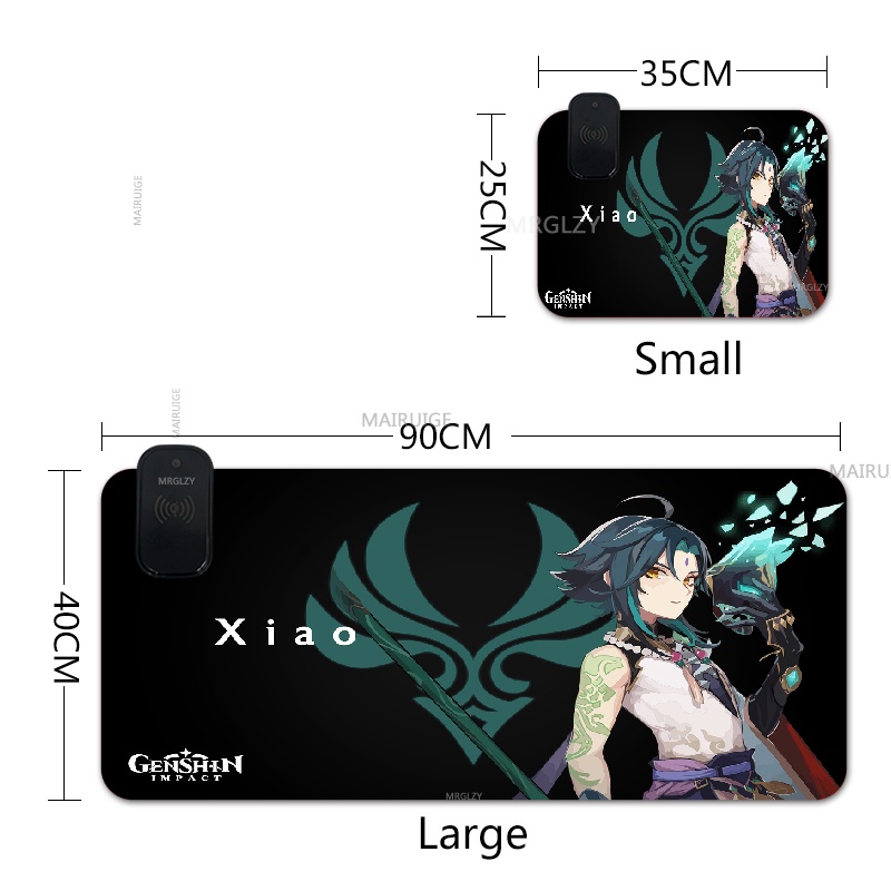 Genshin Impact XIAO Wireless Charging Mouse Pad Anime Large Gamer ...