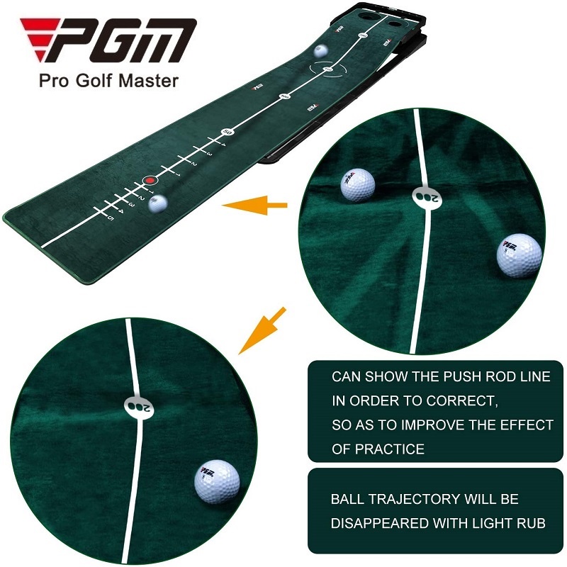 PGM Indoor mini multi-mode 3m golf putting mat with auto ball return ...
