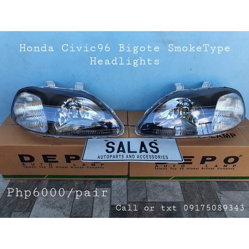Honda Civic 96 Bigote Smoke Type Headlights | Shopee Philippines