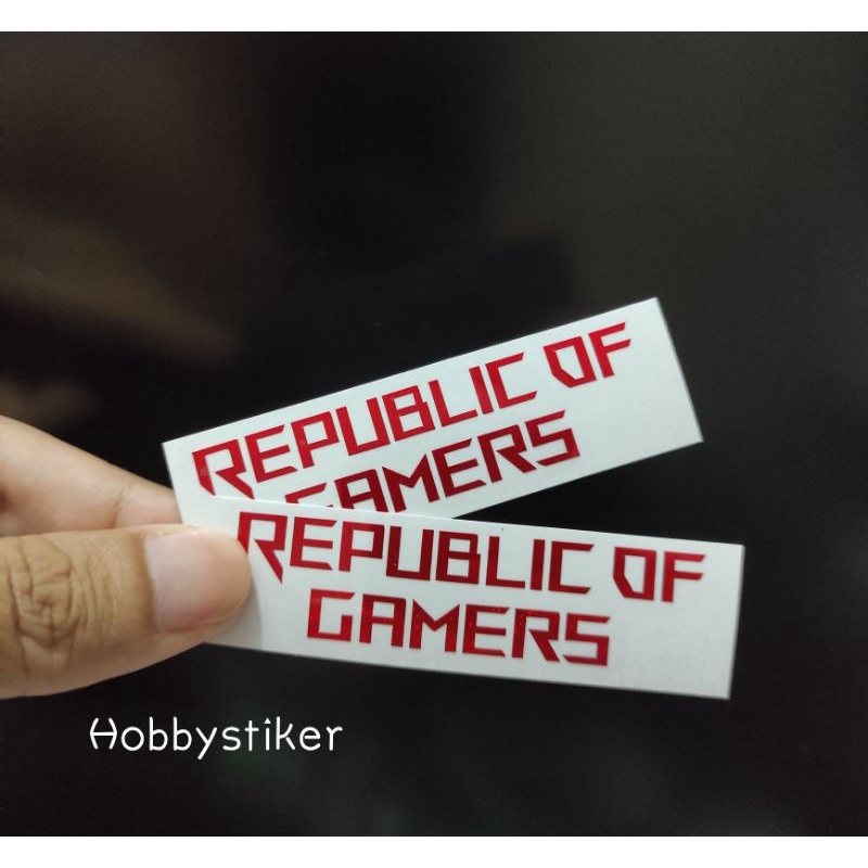 Rog republic of gamer cutting sticker | Shopee Philippines