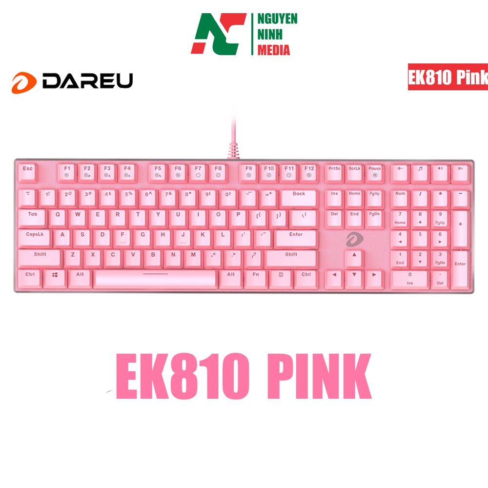 DareU EK810 Queen Pink Mechanical Gaming Keyboard (Blue Switch ...