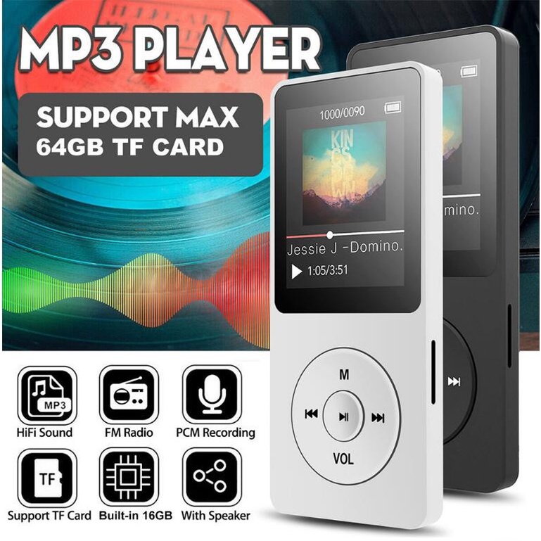 【Ready Stock】 16GB Bluetooth MP3 Player HIFI Sport Music Speakers MP4 Media FM Radio Recorder ...