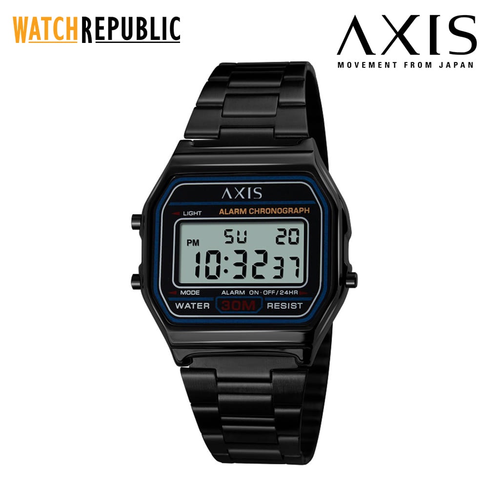 Axis Digital Black Stainless Steel Digital Watch For Unisex AP3342-0202 ...