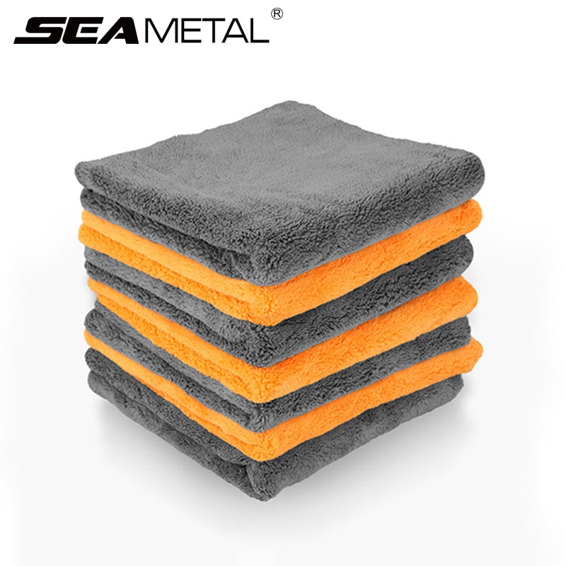 SEAMETAL 600GSM Microfiber Towels Car Detailing Washing Rag Plush ...