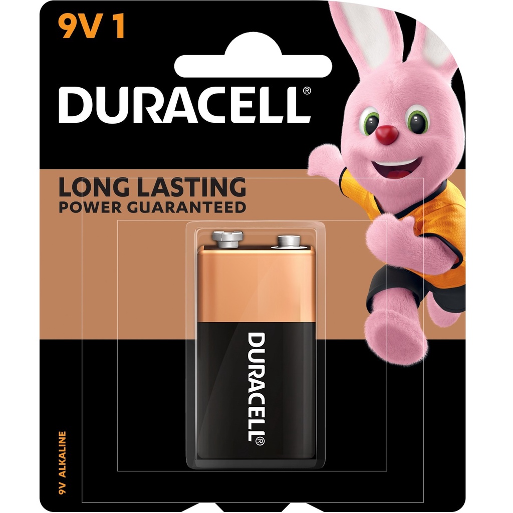 Duracell 9V Battery (1 pc) 9V Alkaline Batteries Duracell CopperTop ...