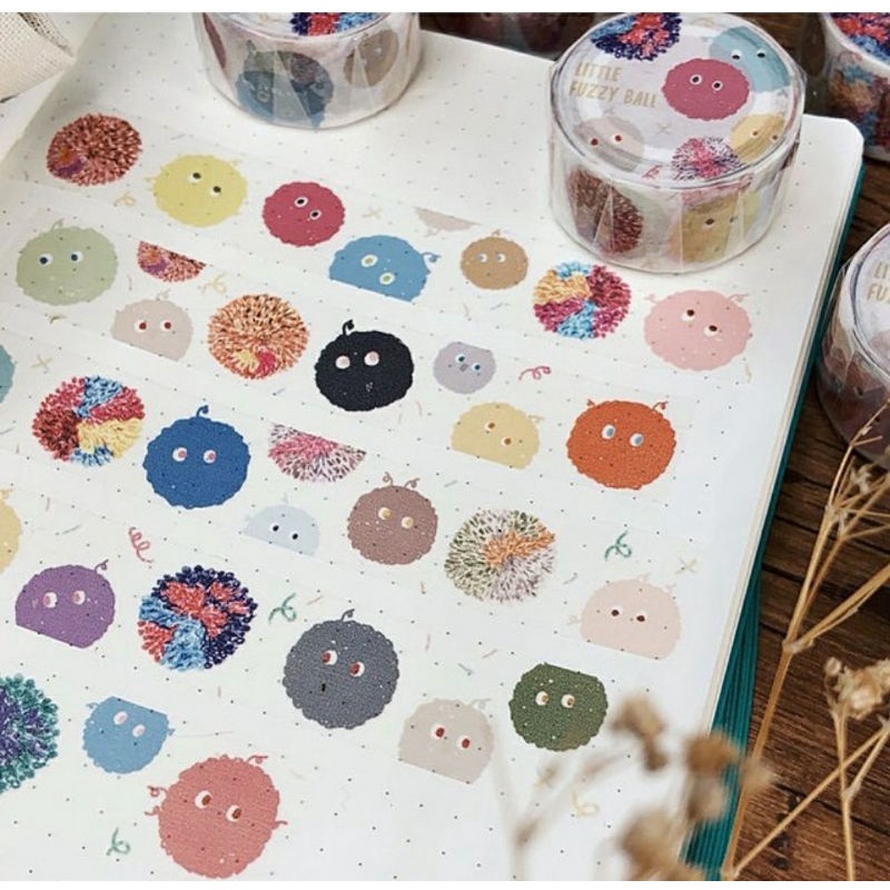 Bon Bon Stickers - Fuzzy Ball Washi Tape | Shopee Philippines