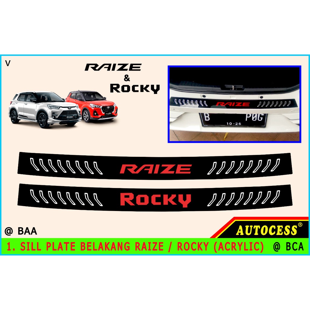 Rear Sillplate Door Sill Plate Toyota Raize Daihatsu Rocky 2021 Acrylic ...