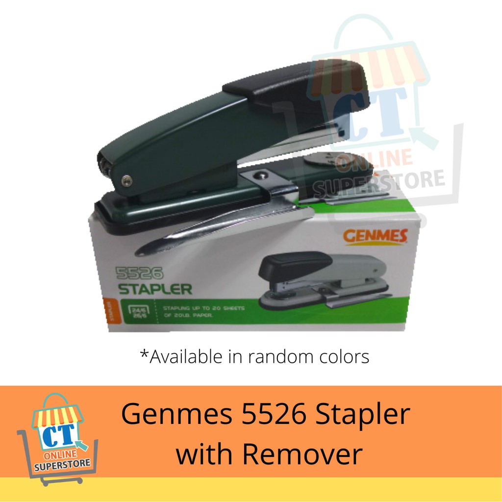 Genmes 5526 Stapler with Remover 24/6 26/6 (No. 35) | Shopee Philippines