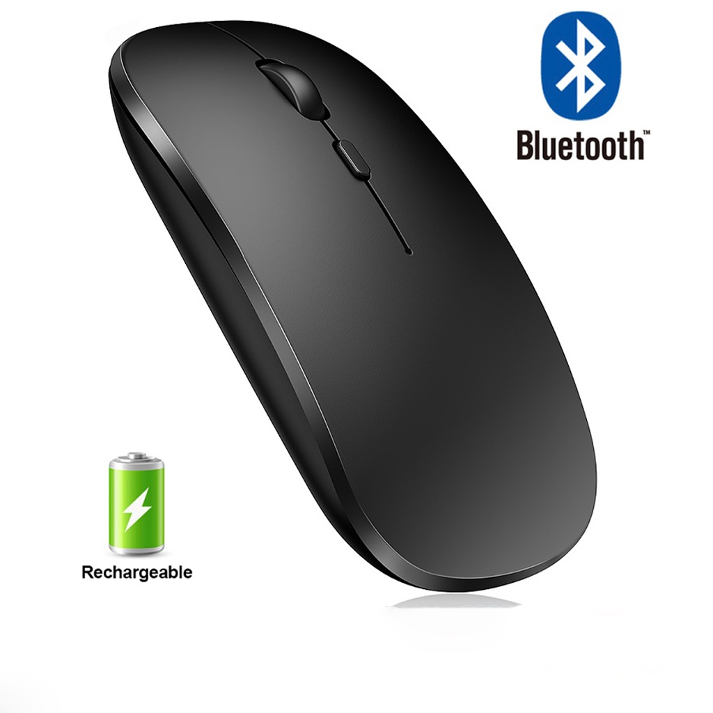 Wireless Bluetooth Mouse 2.4GHz Optical Mice Ultra-Thin Silent for PC ...