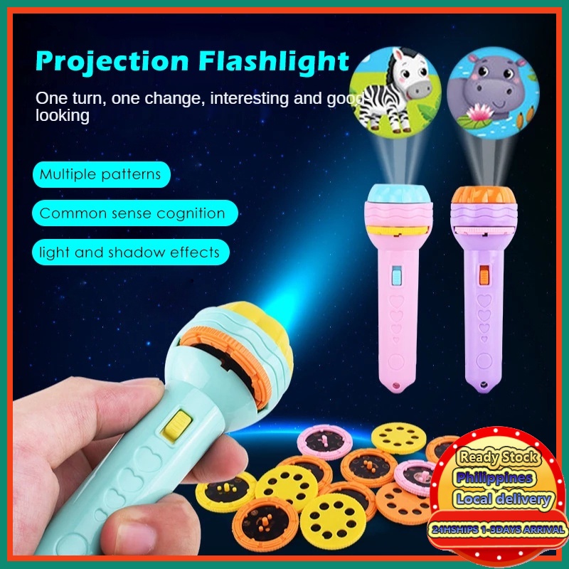 Children's Projection Flashlight With 24 Funny Animal ImagesTorch ...