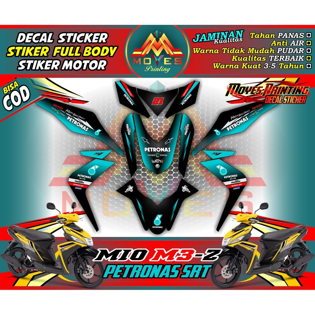 Petronas Srt Gp Full Body Decal Sticker For Yamaha Mio M3 spec C ...