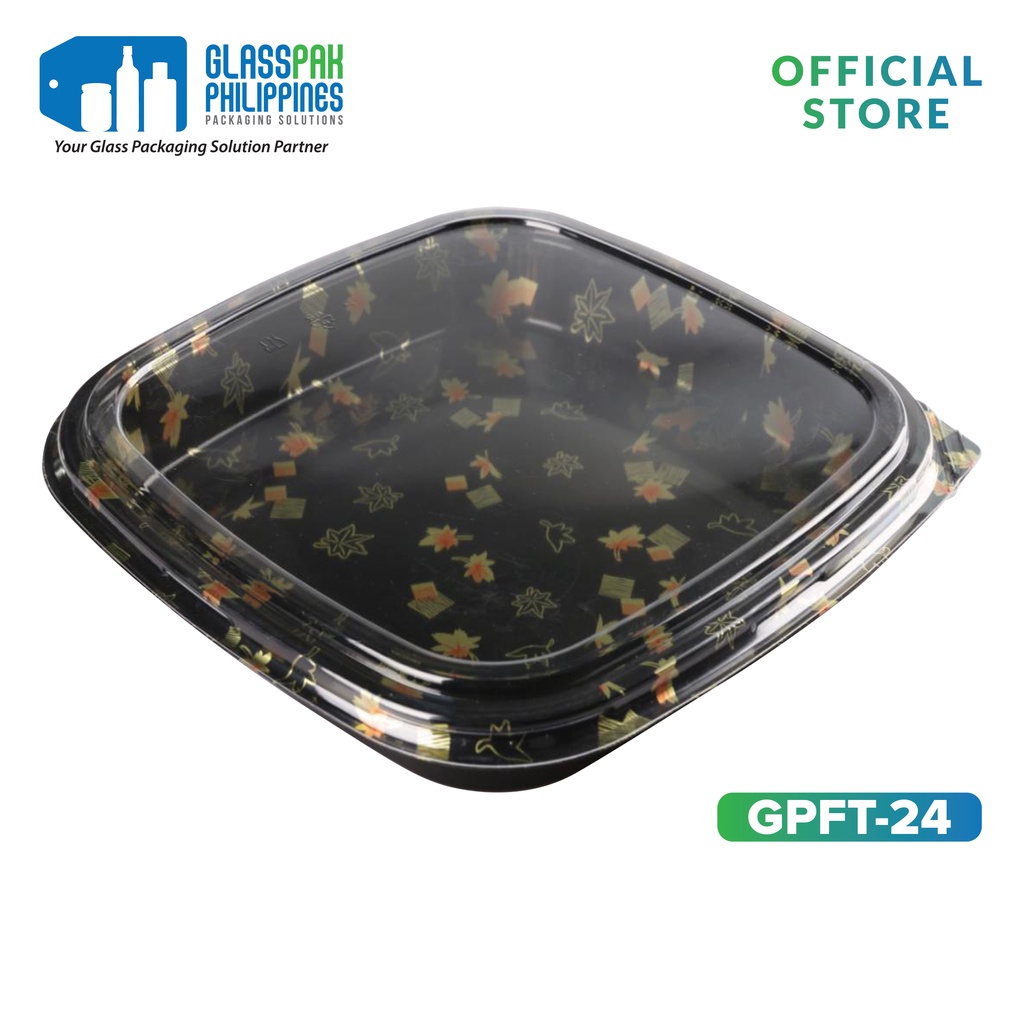 Glasspak 10 Pcs Maple Leaf Design Square Reusable Plastic Sushi Tray ...