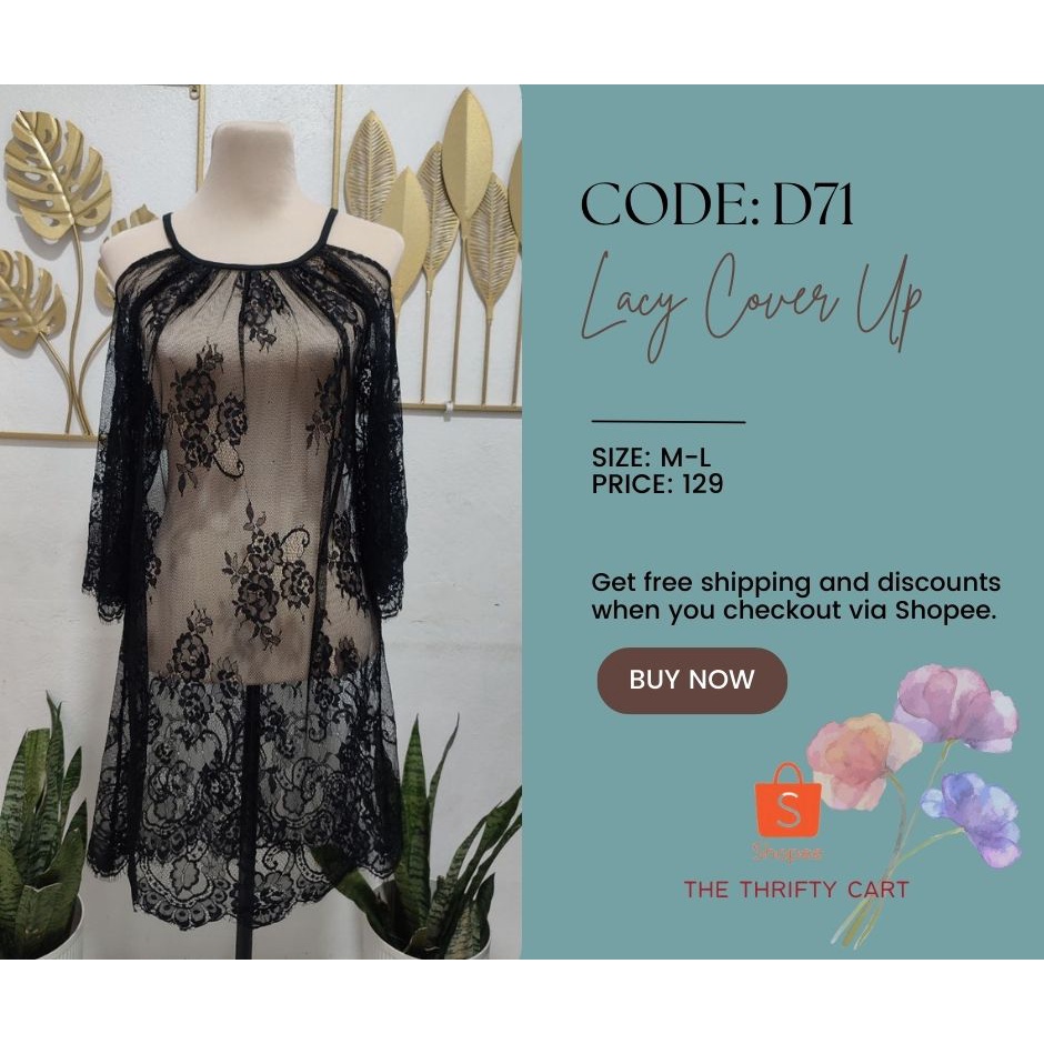 Lacy Cover Up for Swim Suit PRELOVED | Shopee Philippines