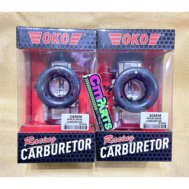 OKO RACING CARB KSR FLAT w/ FUNNEL 28mm 30mm Universal Carburetor ...
