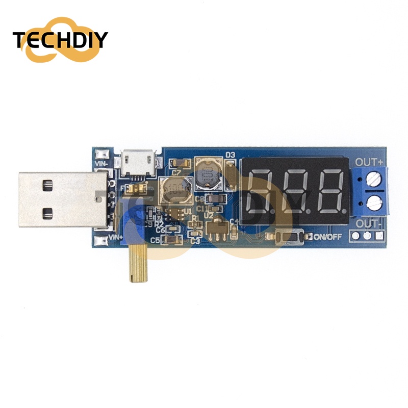 Boost Buck Converter USB Step UP / Down Power Supply Module DC-DC 5V to 3.3V / 12V Adjustable ...