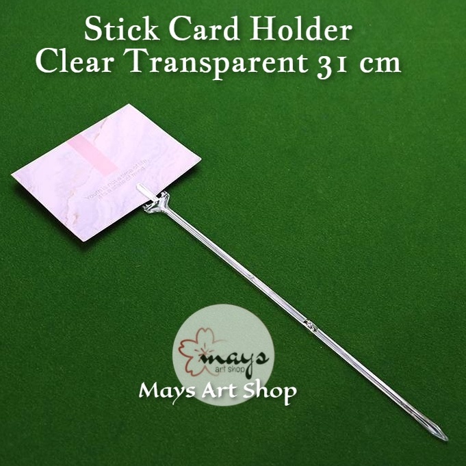 Transparent Clip Bouquet Card Holder Stick - Transparent Plastic ...