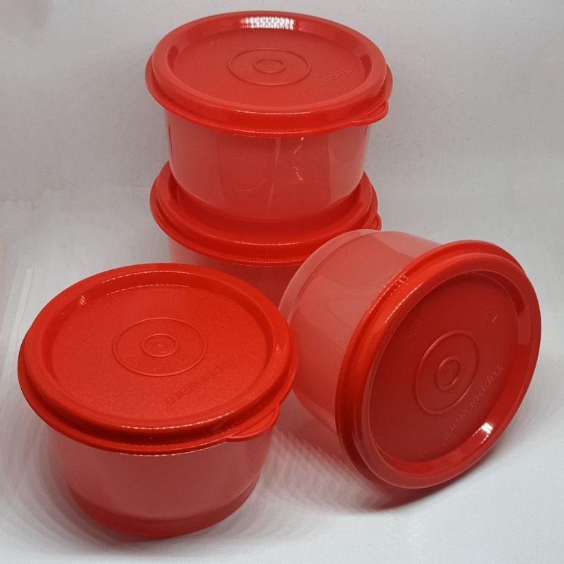 Tupperware Snack Cups (4) 110ml ( Red ) | Shopee Philippines