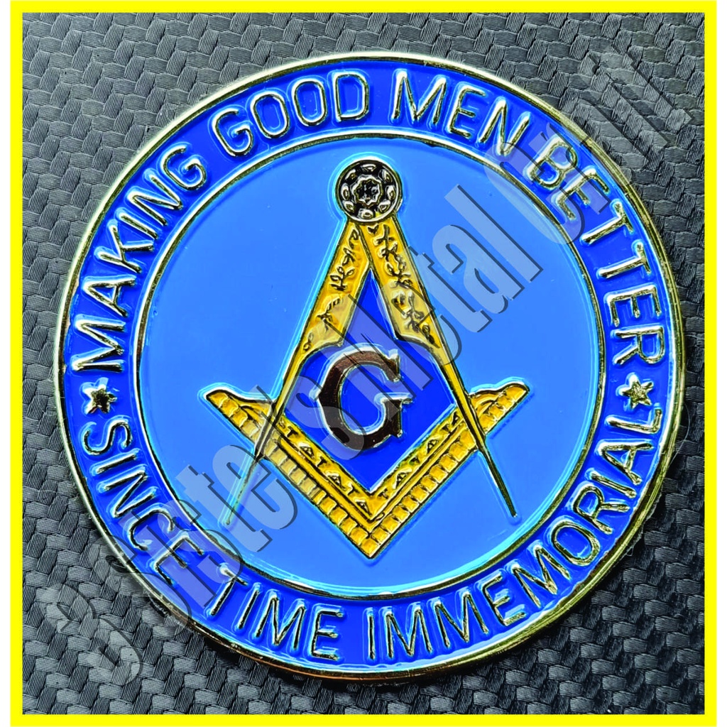 MASON Car Emblem (3 inch diameter)0.5mm with back sticker, moulder type ...