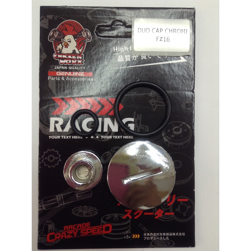 DUO CAP FZ-16 CHROME #DCC03(CHICKENWORX) | Shopee Philippines