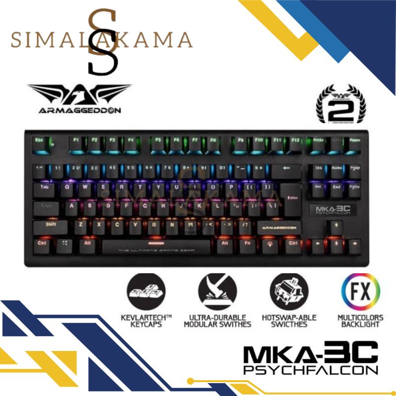 Armaggeddon MKA-3C PSYCHFALCON Wired Mechanical Gaming Keyboard ...
