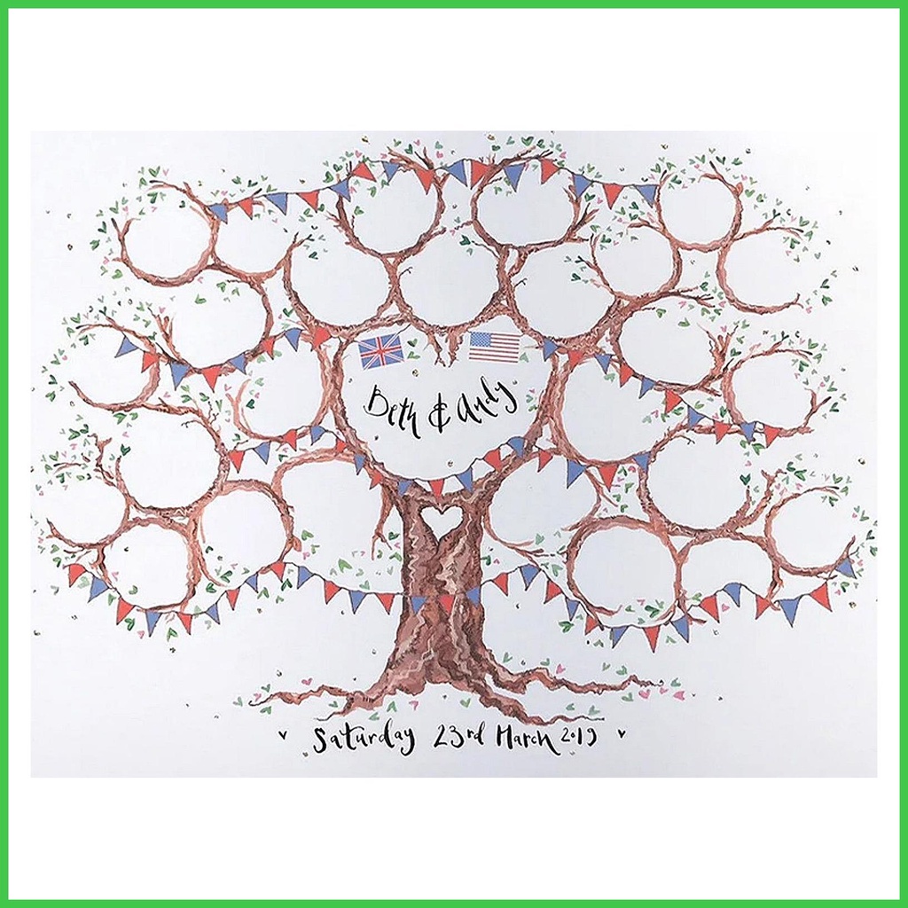 Personalized Wedding Guest Book Family Tree Creative Signature Items ...