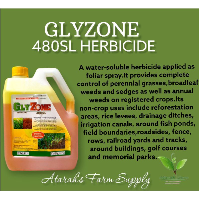 COD! GLYZONE 480SL Herbicide (1Gallon) | Shopee Philippines
