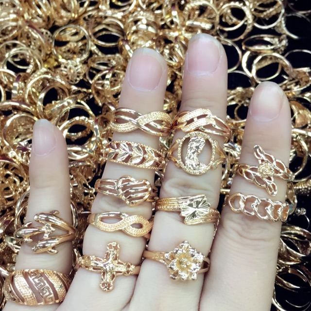 Rosegold ring mixed,, | Shopee Philippines