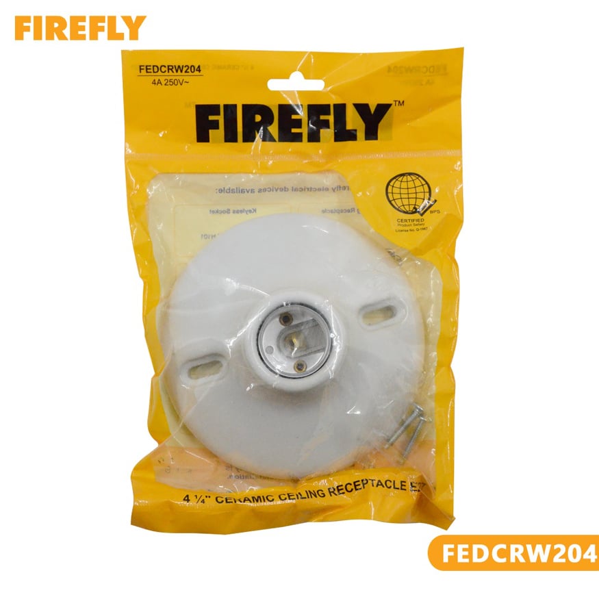 KES Bulb Socket Ceramic Ceiling Receptacle E27 Bokilya 4 1/4" 4A 250V ...