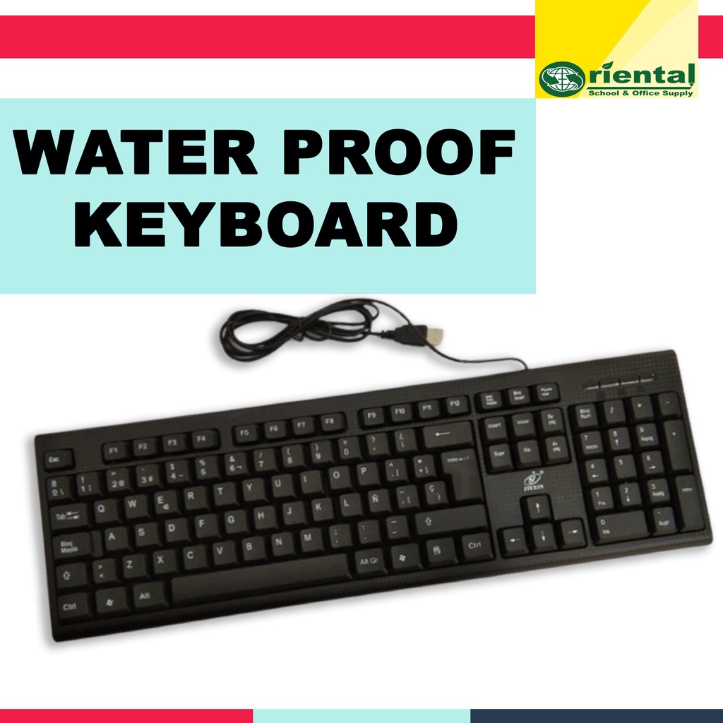 Water Proof Keyboard w/ USB Wired Connection JX-560 Office & Work from ...