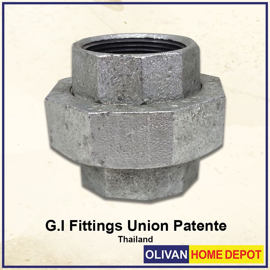 GI(Galvanized Iron) Thailand Pipe Fittings Union Patente 1/2", 3/4", 1 ...