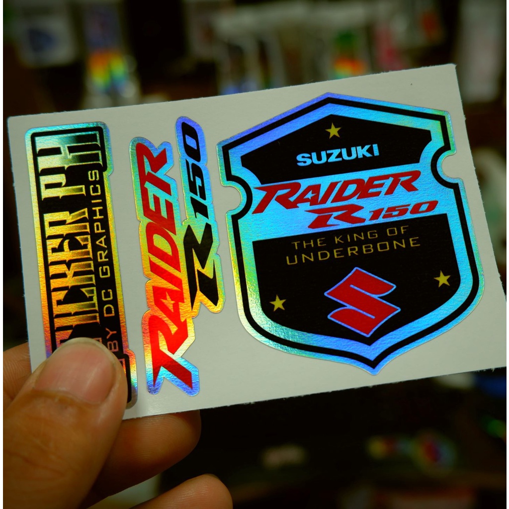 RAIDER 150 HOLOGRAPHIC BADGE DECAL | Shopee Philippines